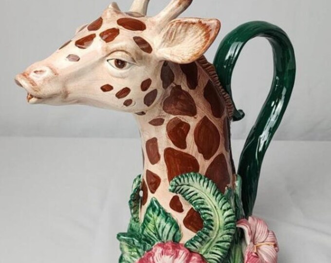 Vintage 1991 Fitz and Floyd Giraffe Pitcher Korea RARE in Original Box ...