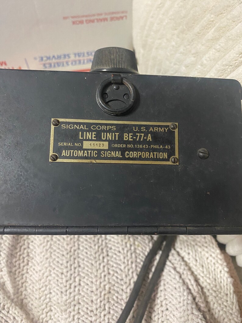 Signal Corps Line Unit BE-77-A - Etsy