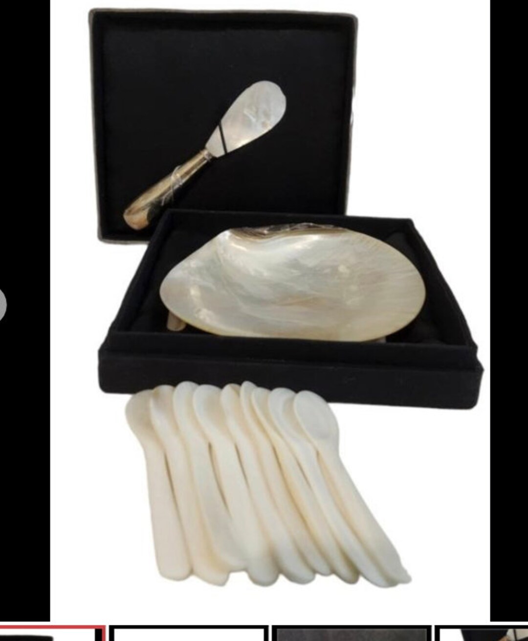Mother of Pearl Caviar Set Abalone Shell With 9 Spoons. With - Etsy