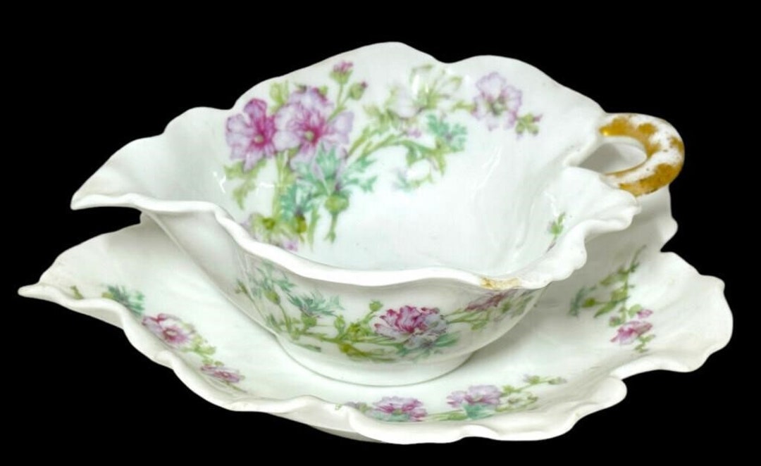 Haviland Limoges Leaf Candy Dish and Underplate W/ Handle - Etsy
