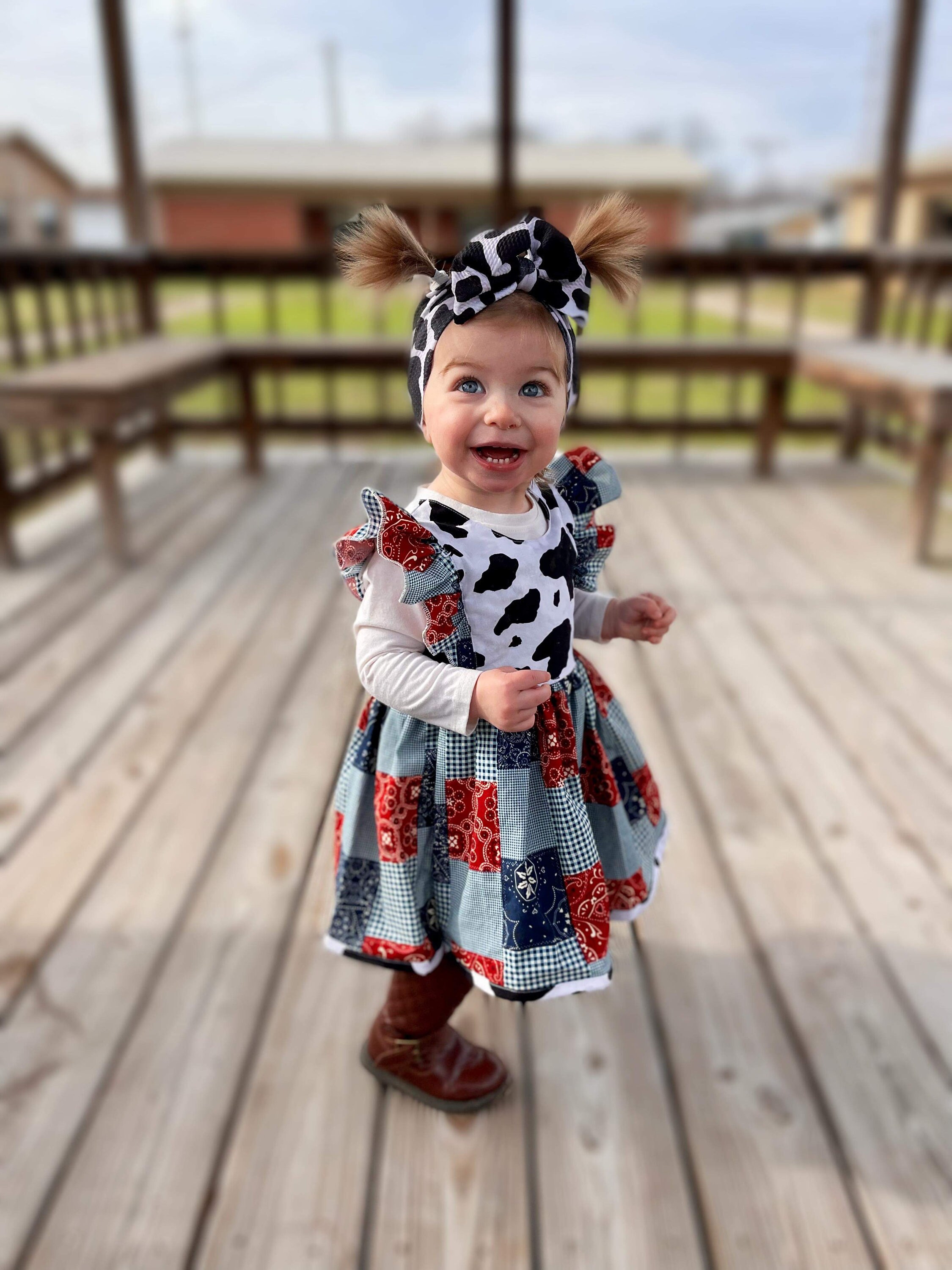 Cow Print Western Dress - Etsy