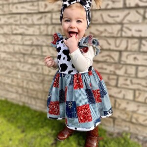 Cow Print Western Dress - Etsy