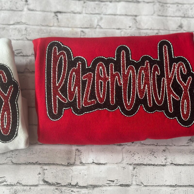 Razorback Applique - Etsy
