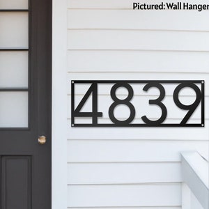 Minimalist Metal Street Address Sign Custom Street Number Signs for ...