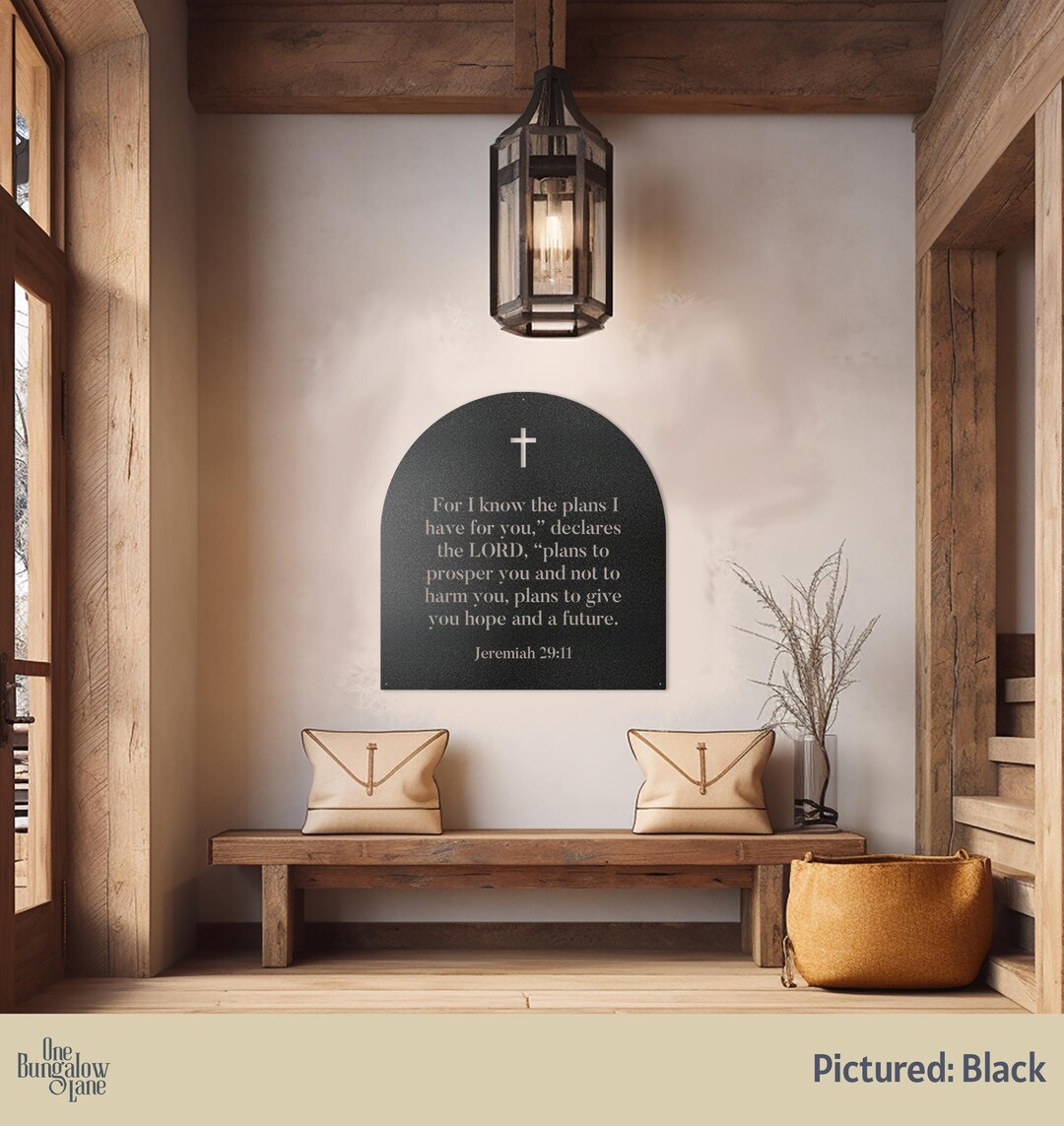 Metal Bible Verse Sign Scripture Wall Art Christian Wall Decor ...