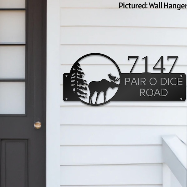 Metal Address Sign Moose - Etsy