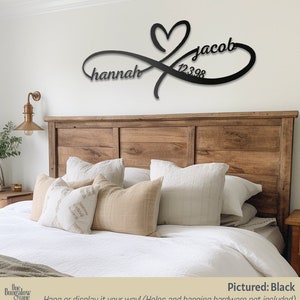 Custom Anniversary Gift for Wife Infinity Heart Metal Sign With Names ...