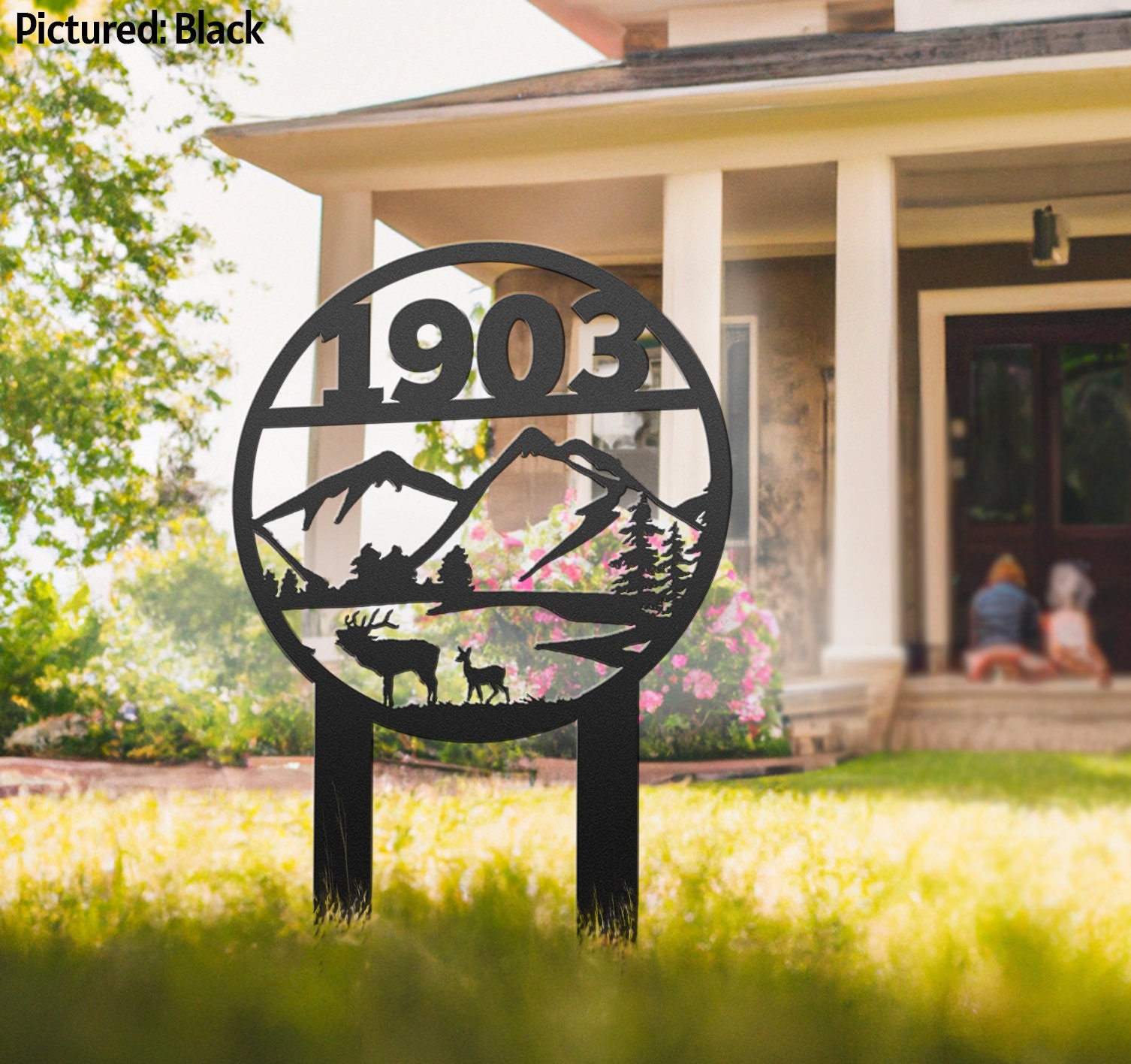 Metal Moose Address Sign, Mountain Cabin Decor - Etsy