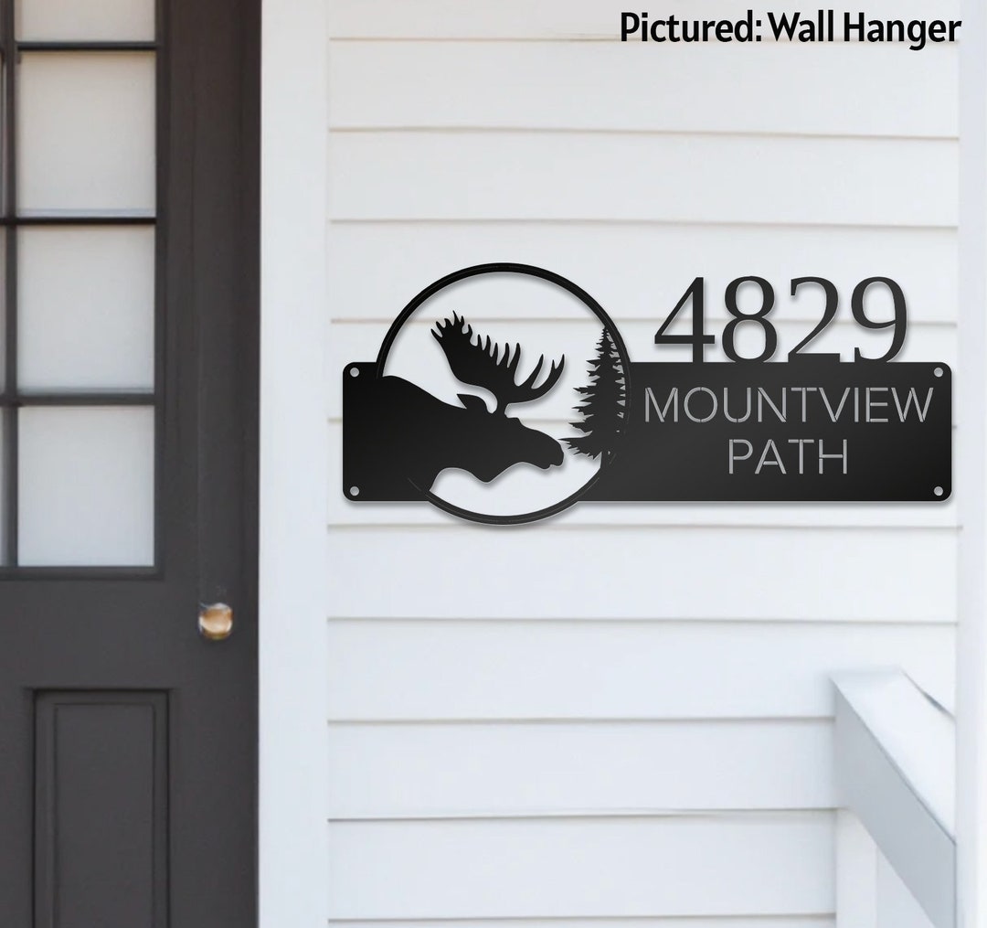 Large Metal Address Sign for Front Door Outdoor Street Number Signs for ...