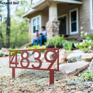 Minimalist Metal Street Address Sign Custom Street Number Signs for ...