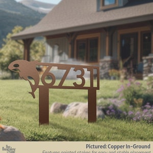 Orca Whale Address Sign for Front Door or Porch Metal Street Number ...