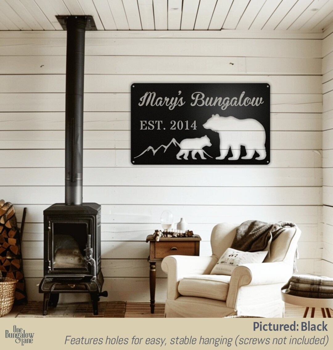 Custom Metal Cabin Sign for Mountain Home Personalized Weatherproof ...