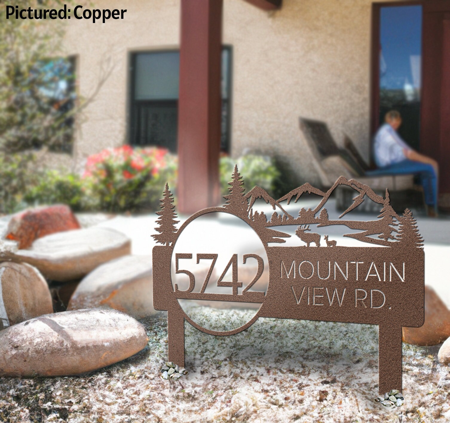 Custom Metal Address Sign for Outdoor Street Number Sign for - Etsy
