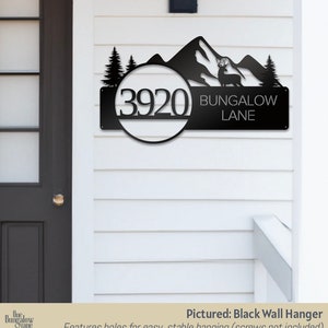 Custom Deer Metal Address Sign for Yard Outdoor Metal Street Number ...