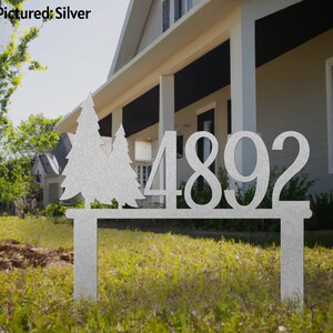 Outdoor Metal Address Sign for Front Door Mailbox Street Number Signs ...