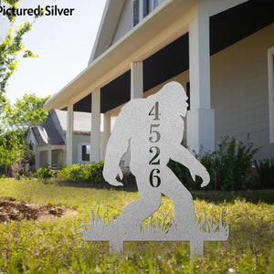 Bigfoot Address Sign for Rock Sasquatch Metal Street Number Driveway ...