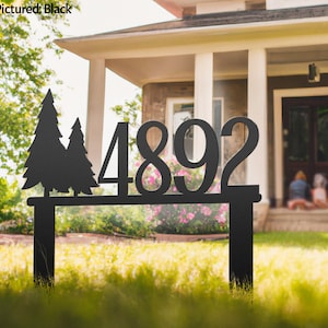 Outdoor Metal Address Sign for Front Door Mailbox Street Number Signs ...