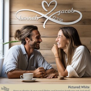 Custom Anniversary Gift for Wife Infinity Heart Metal Sign With Names ...