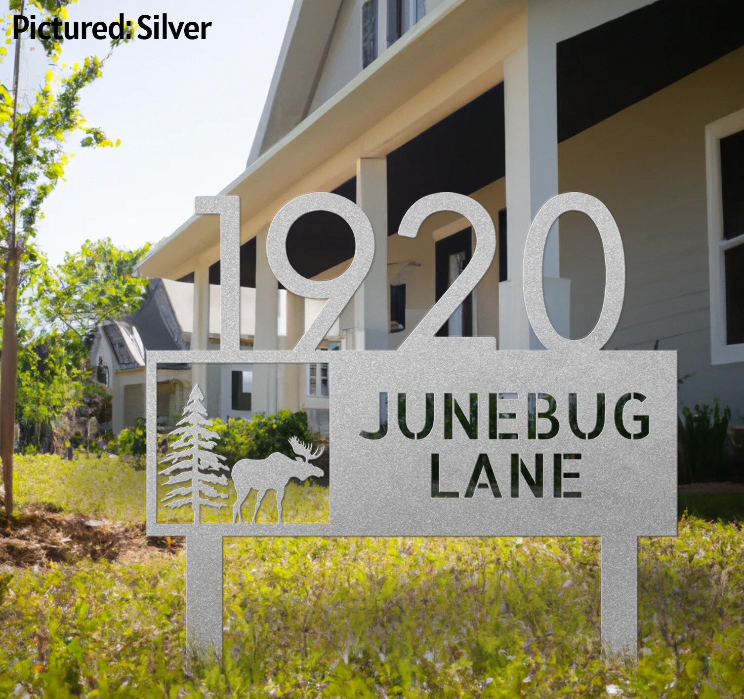 Personalized Metal Yard Sign With Address or Family Name Custom Street ...