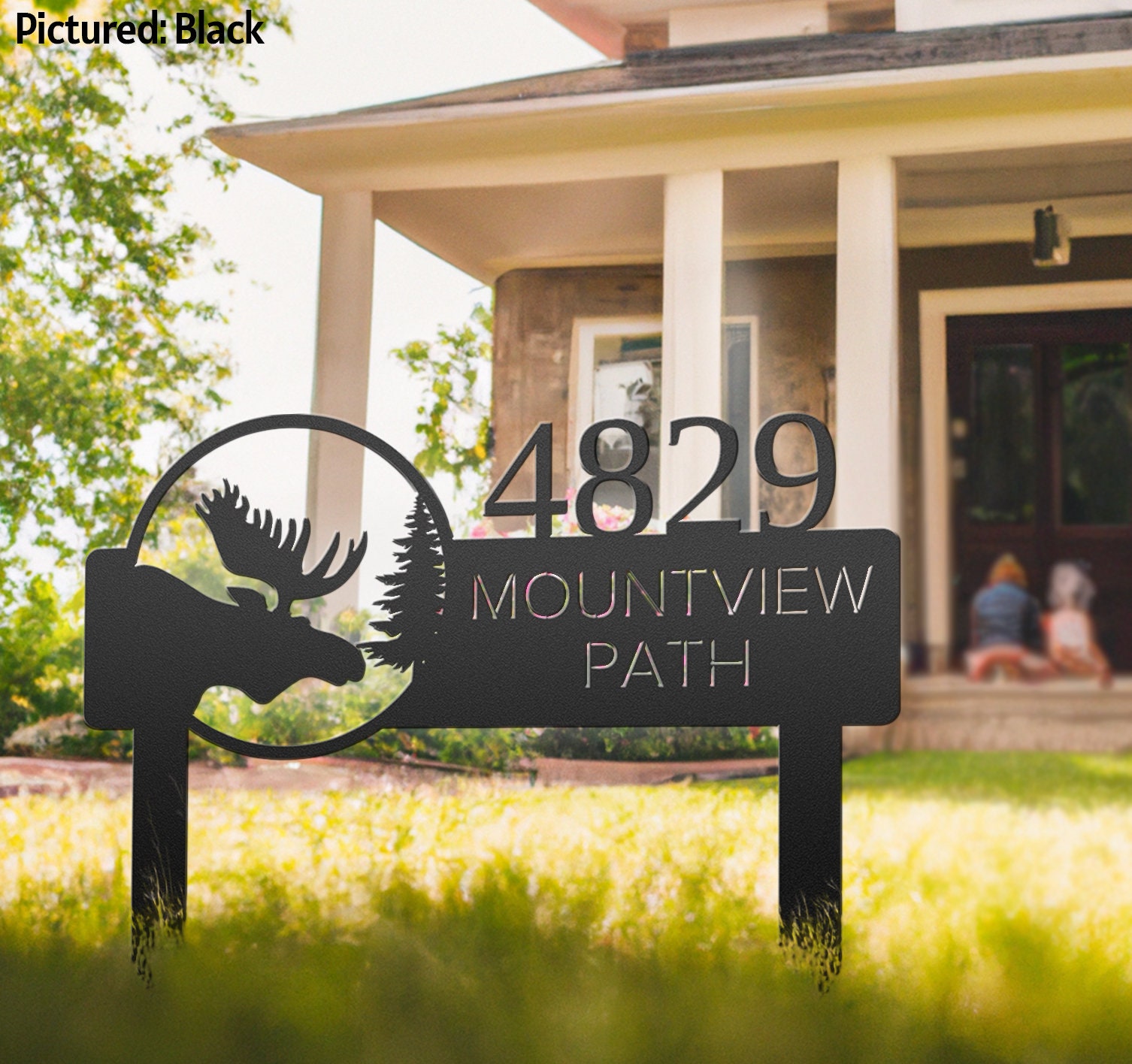 Large Metal Address Sign for Front Door Outdoor Street Number Signs for ...
