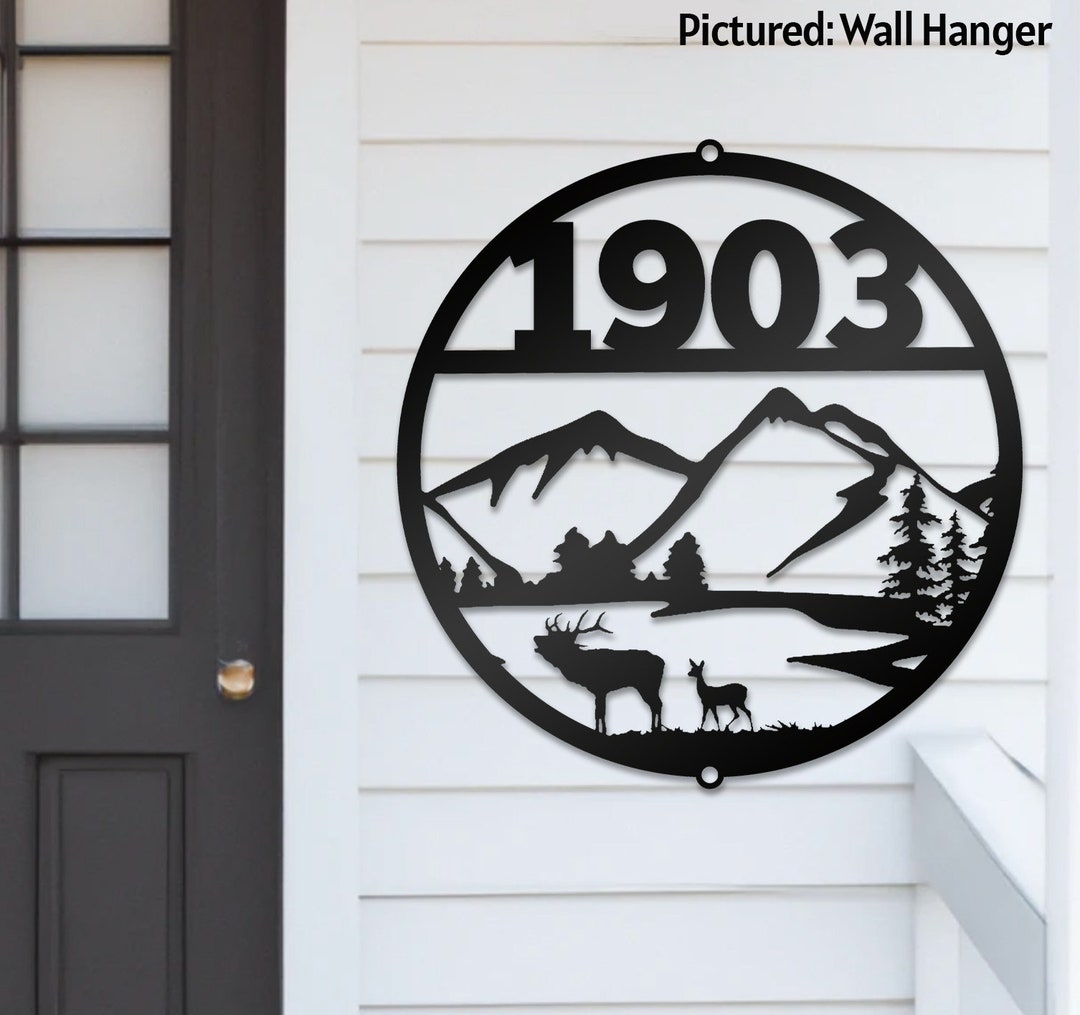 Metal Moose Address Sign, Mountain Cabin Decor - Etsy
