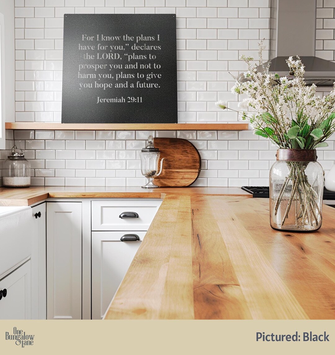 Personalized Bible Verse Metal Art Christian Wall Hanging Custom Faith ...