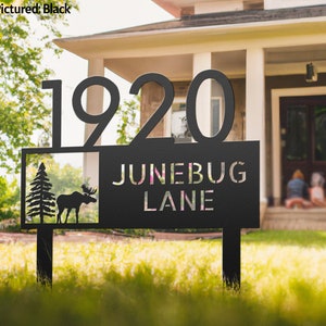 Personalized Metal Door Sign With Address or Family Name Custom Street ...