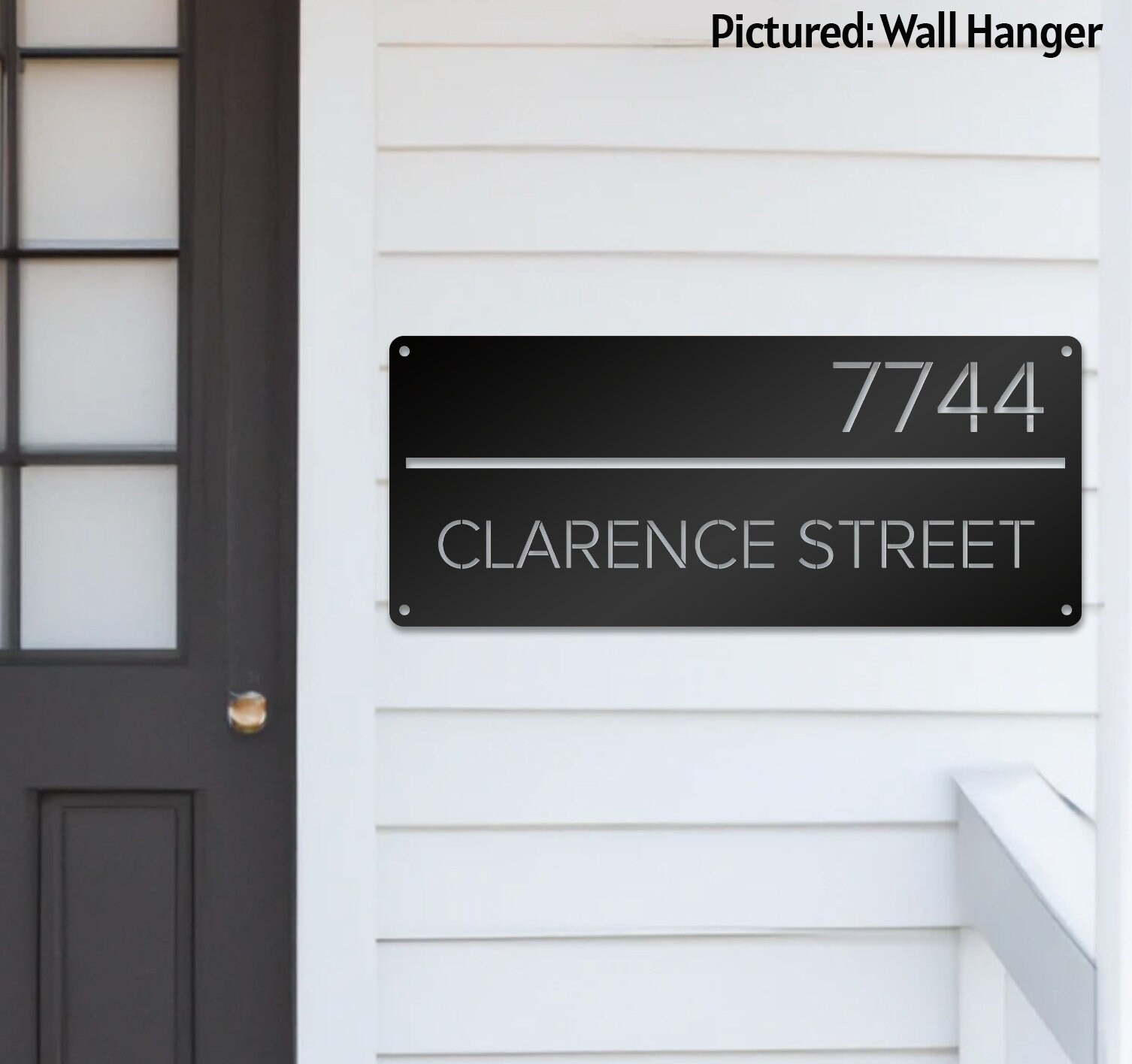 Metal House Number Sign in Ground Personalized Address Signs for Yard ...