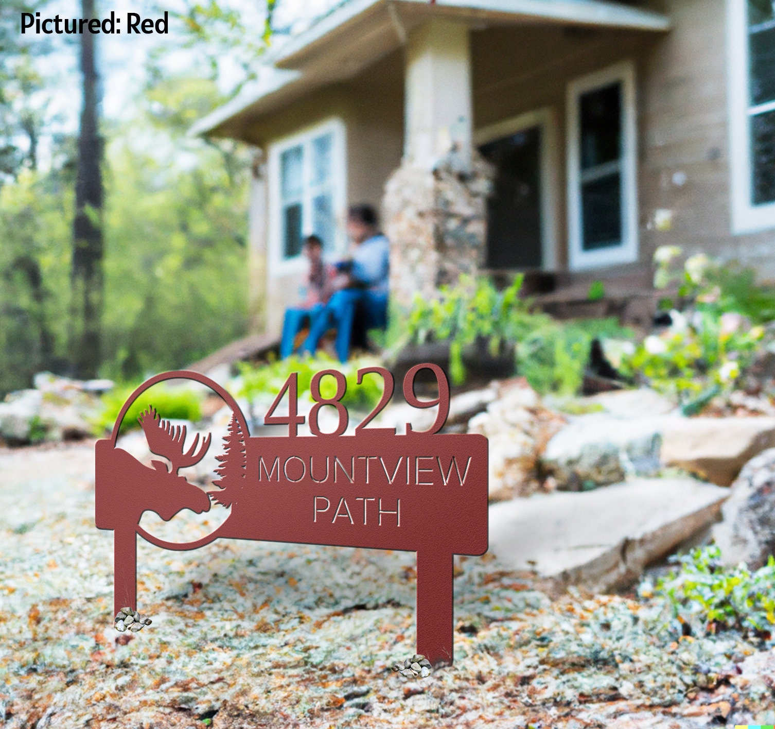 Large Metal Address Sign for Front Yard Outdoor Street Number - Etsy