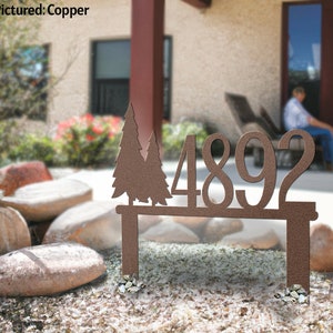 Outdoor Metal Address Sign for Front Door Mailbox Street Number Signs ...