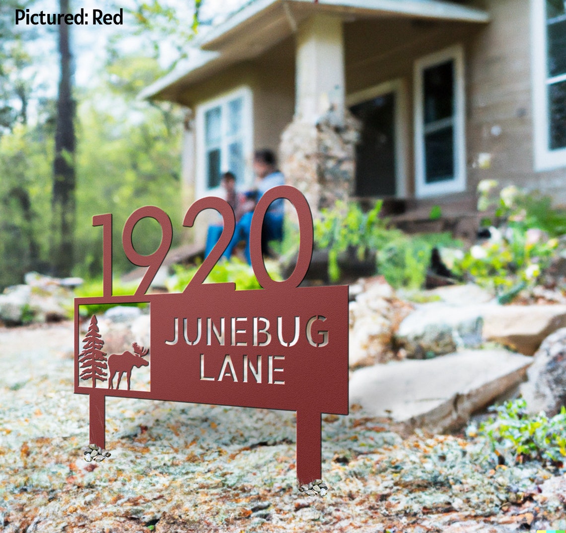 Personalized Metal Door Sign With Address or Family Name Custom Street ...