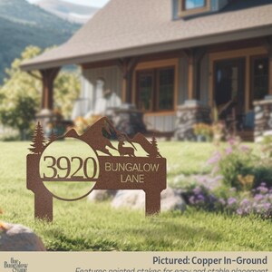 Custom Deer Metal Address Sign for Yard Outdoor Metal Street Number ...
