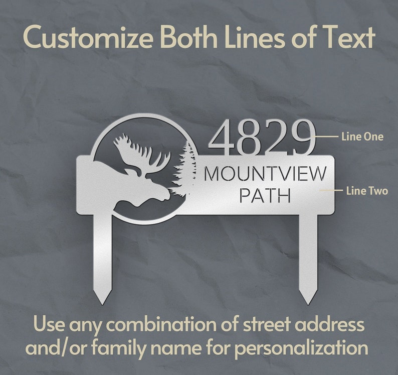 Large Metal Address Sign for Front Yard Outdoor Street Number - Etsy