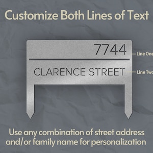 Metal Address Sign for Yard Personalized Street Number Signs for Ground ...