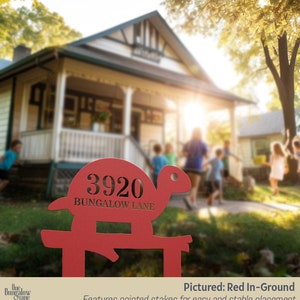 Box Turtle Shaped Address Sign for Driveway Beach House Number Sign ...