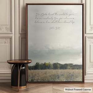 Vintage Landscape Bible Verse Art, Christian Wall Print, Antique Style ...
