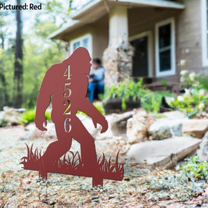 Bigfoot Address Sign for Rock Sasquatch Metal Street Number Driveway ...