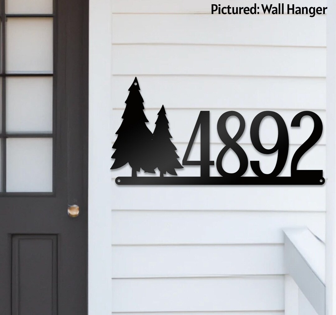 Outdoor Metal Address Sign for Front Door Mailbox Street Number Signs ...