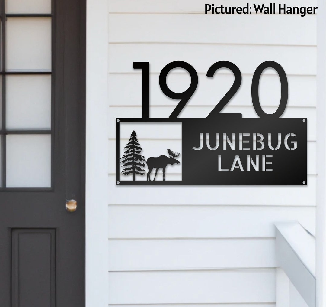Personalized Metal Door Sign With Address or Family Name Custom Street ...