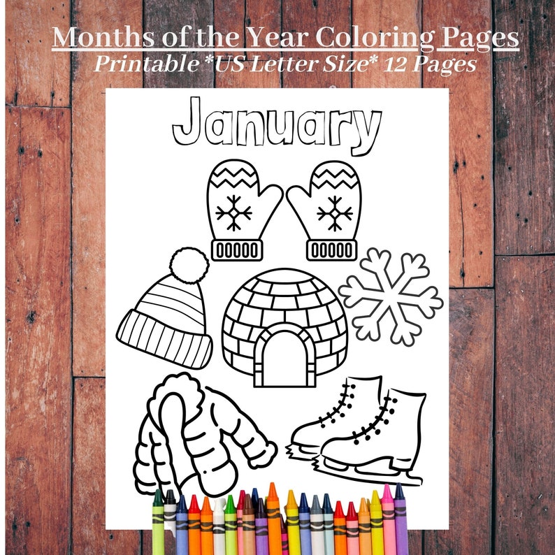 Seasonal Splendor: 12-month Coloring Book Adventure Digital Download ...