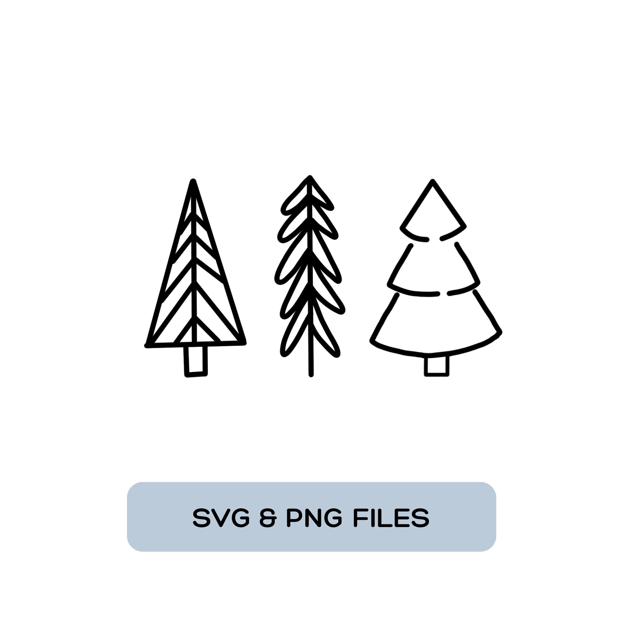 Cute Trees Digital Download Cute, Simple Tree Cut File Tree SVG Tree ...