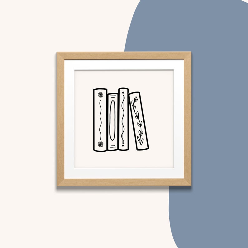 Cute Books Digital Download | Book Cut File for T-shirts | Book Cut ...