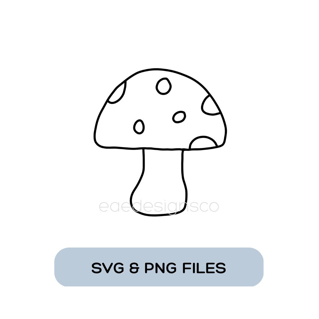 Polka-dot Mushroom Digital Download | Mushroom PNG | Mushroom SVG ...