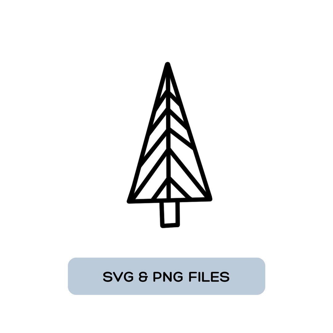 Line Tree Digital Download | Festive Tree SVG | Festive Tree PNG ...