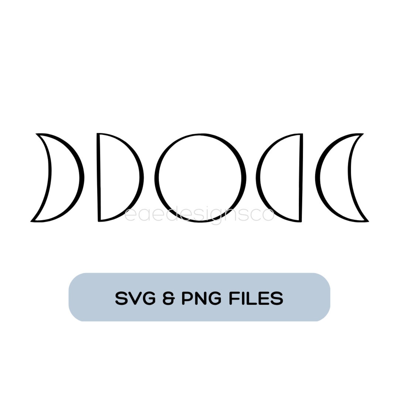 Moon Phases Digital Download | Moons SVG | Moons PNG | Moon Phases ...