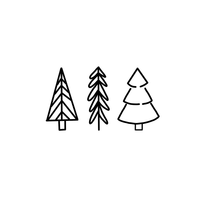 Cute Trees Digital Download | Cute, Simple Tree Cut File | Tree SVG ...
