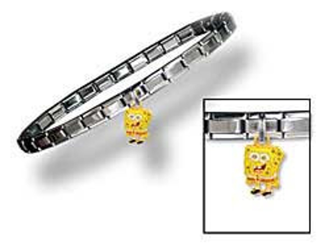 SPONGEBOB SQUAREPANTS BRACELET Silver Stainless Steel 5 Mm - Etsy