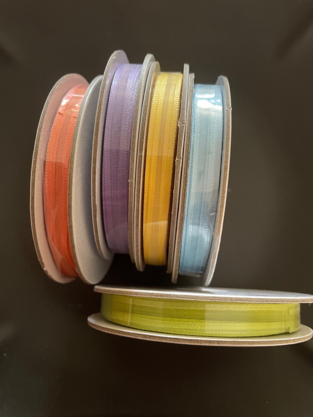 Set of Stampin up Ribbons/organdy Ribbons/balmy Blue/daffodil - Etsy