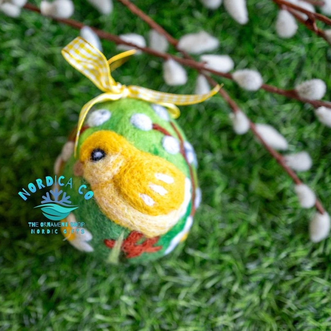 Wool Needle Felted Easter Ornament , Easter Tree Decorations , Easter ...