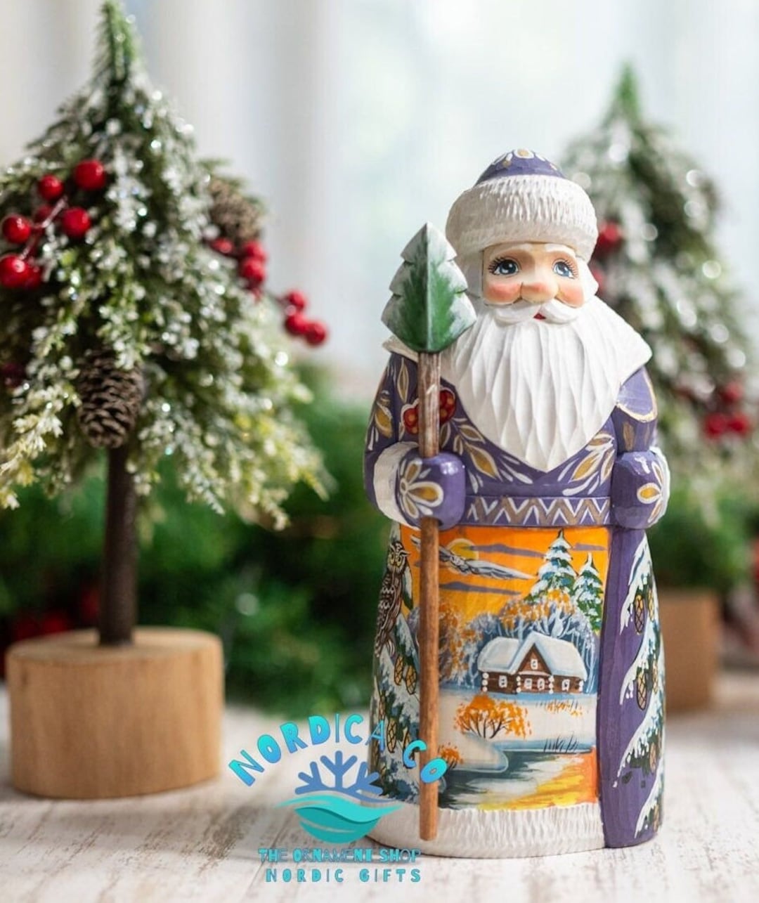 Carved Santa , Wooden Santa , Santa Figurine , Handmade Santa , Santa ...